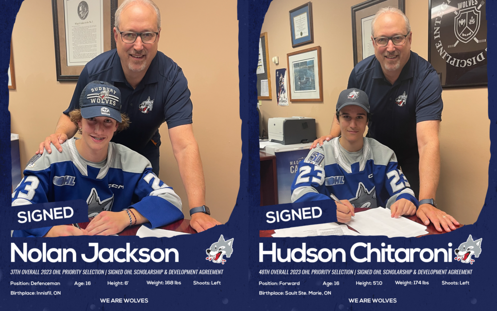 Jackson and Chitaroni Commit to Wolves - Sudbury Wolves