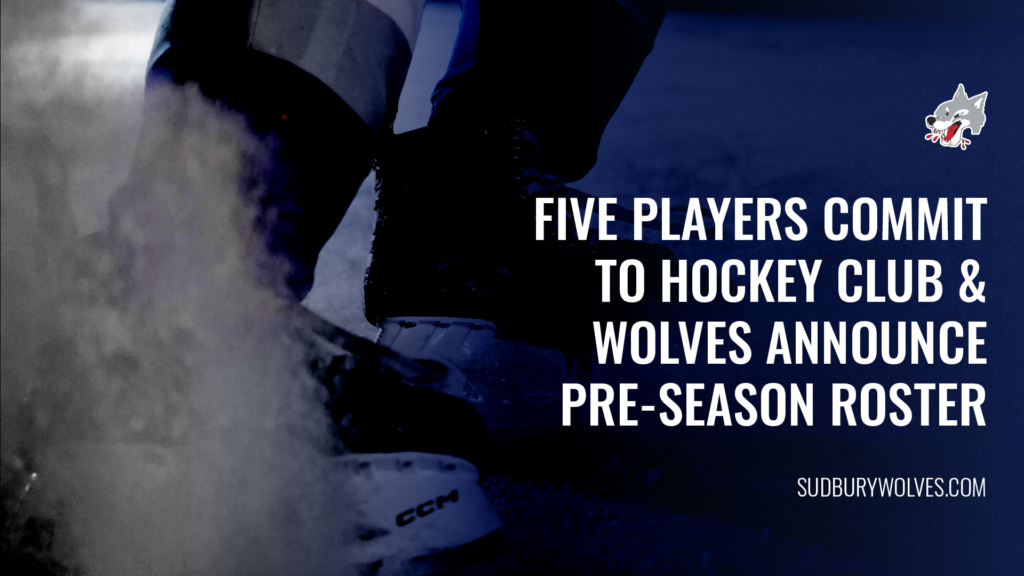 Five Players Commit to Hockey Club & Wolves Announce Pre-Season Roster ...