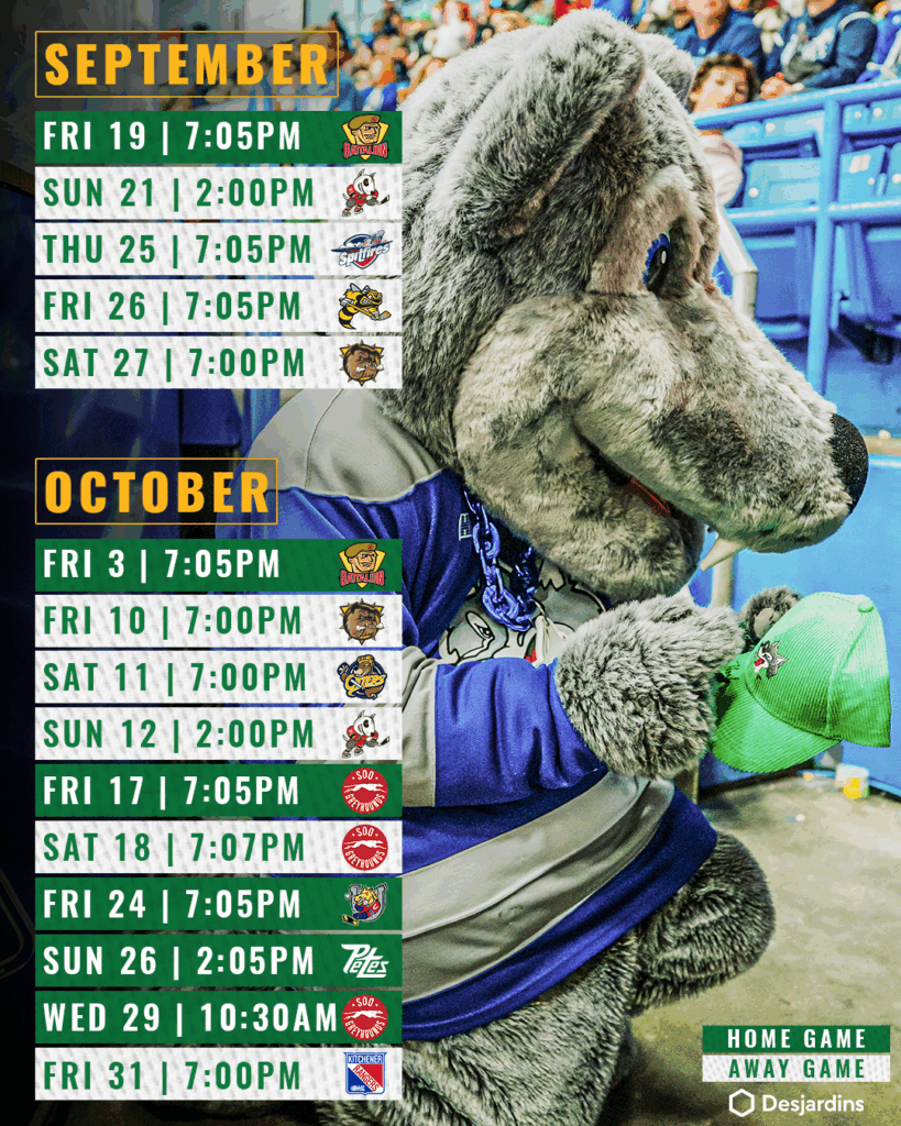 2025-26 Season Schedule - Sudbury Wolves