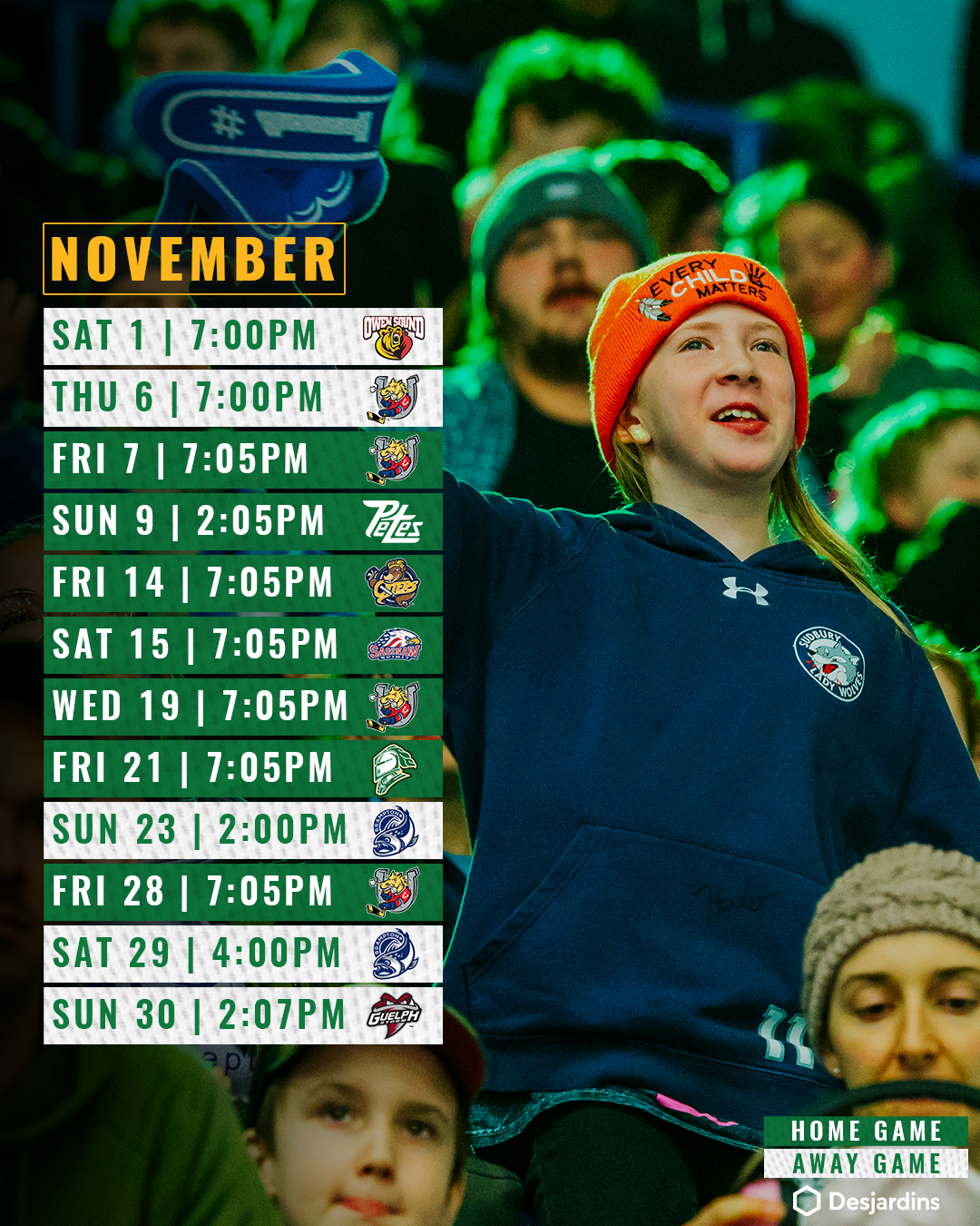 2025-26 Season Schedule - Sudbury Wolves