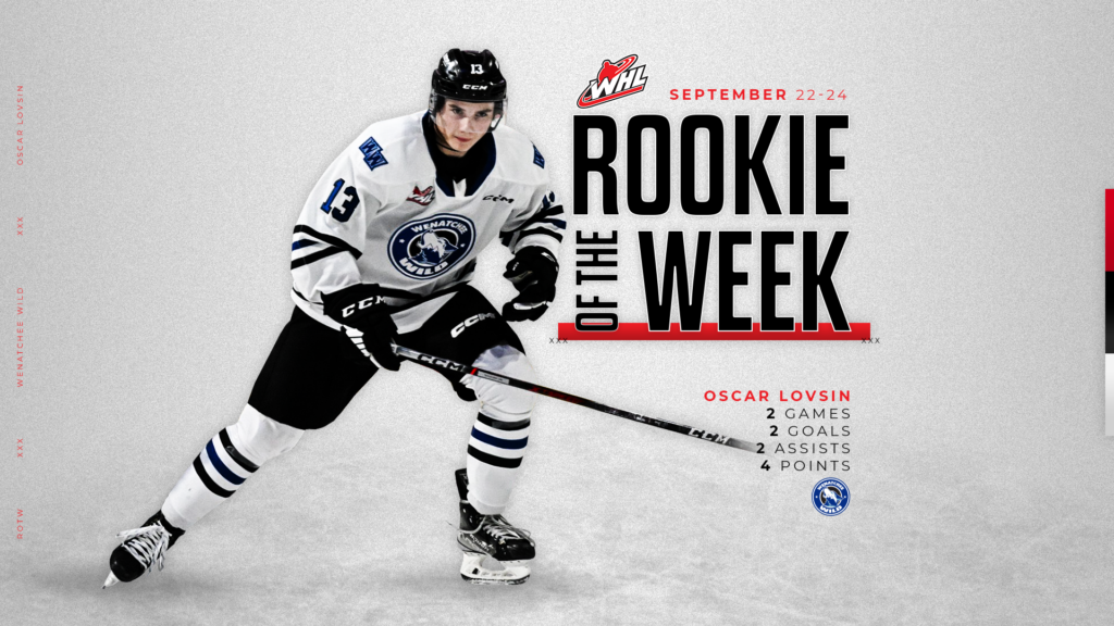 Wild forward Lovsin named WHL Rookie of the Week - Western Hockey League