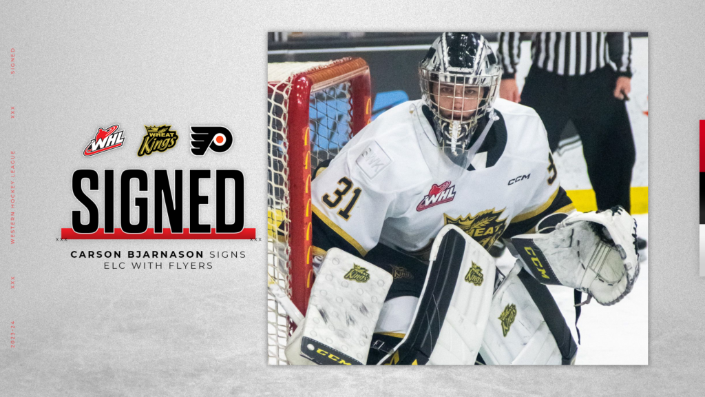 Wheat Kings goaltender Carson Bjarnason signs with NHL's Flyers ...