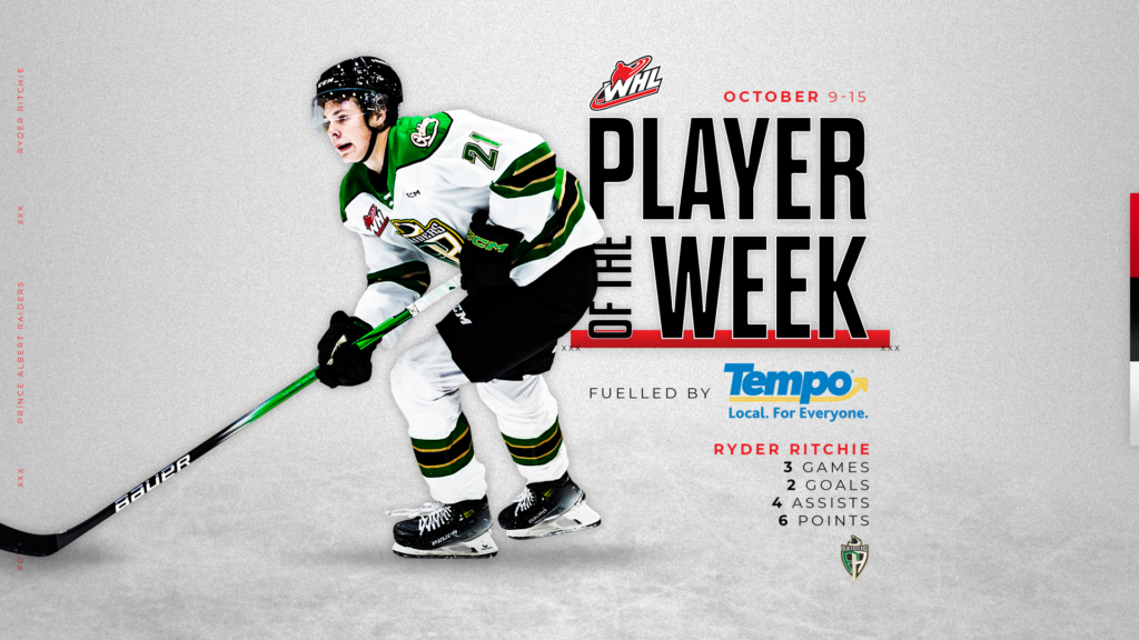 Raiders forward Ritchie named Tempo WHL Player of the Week - Western ...