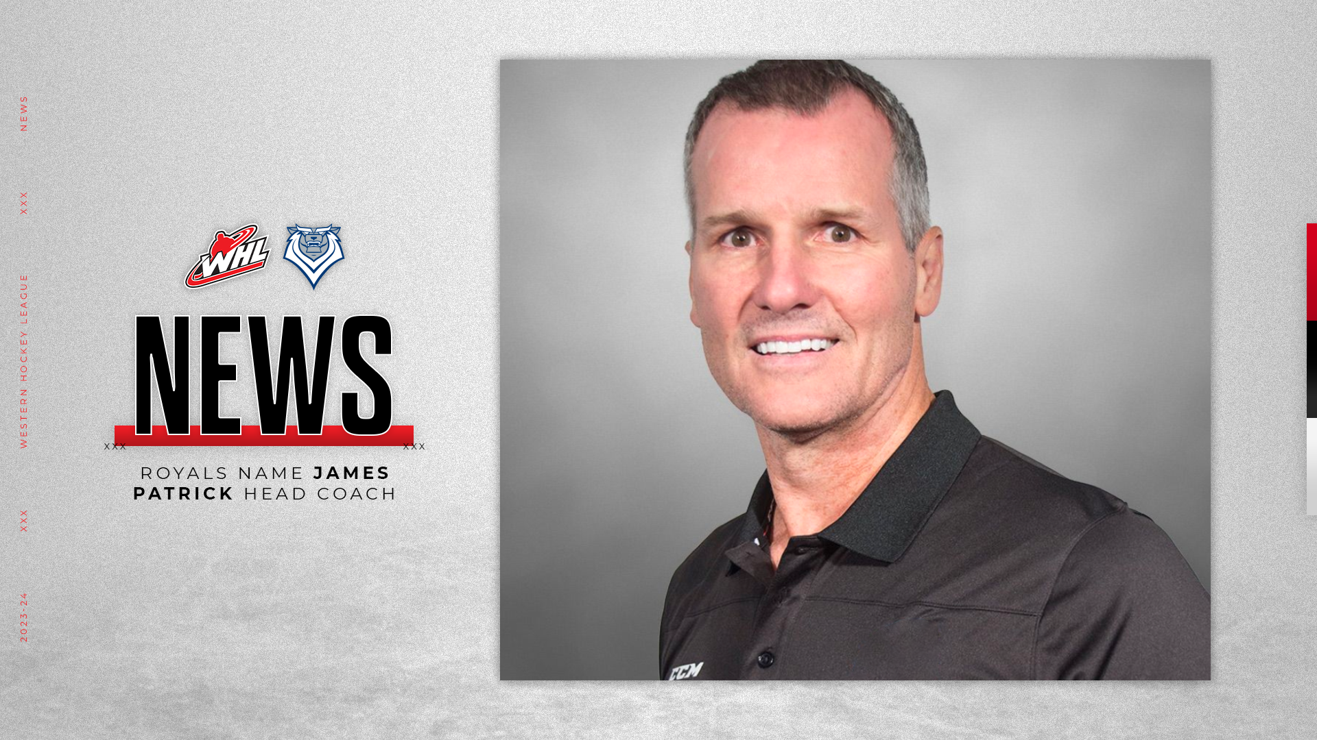 Victoria Royals announce James Patrick as Head Coach - Western Hockey ...