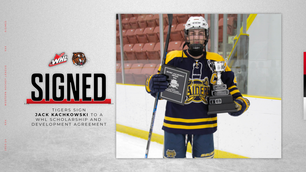 Tigers sign Kachkowski to WHL Scholarship and Development Agreement - Western Hockey League