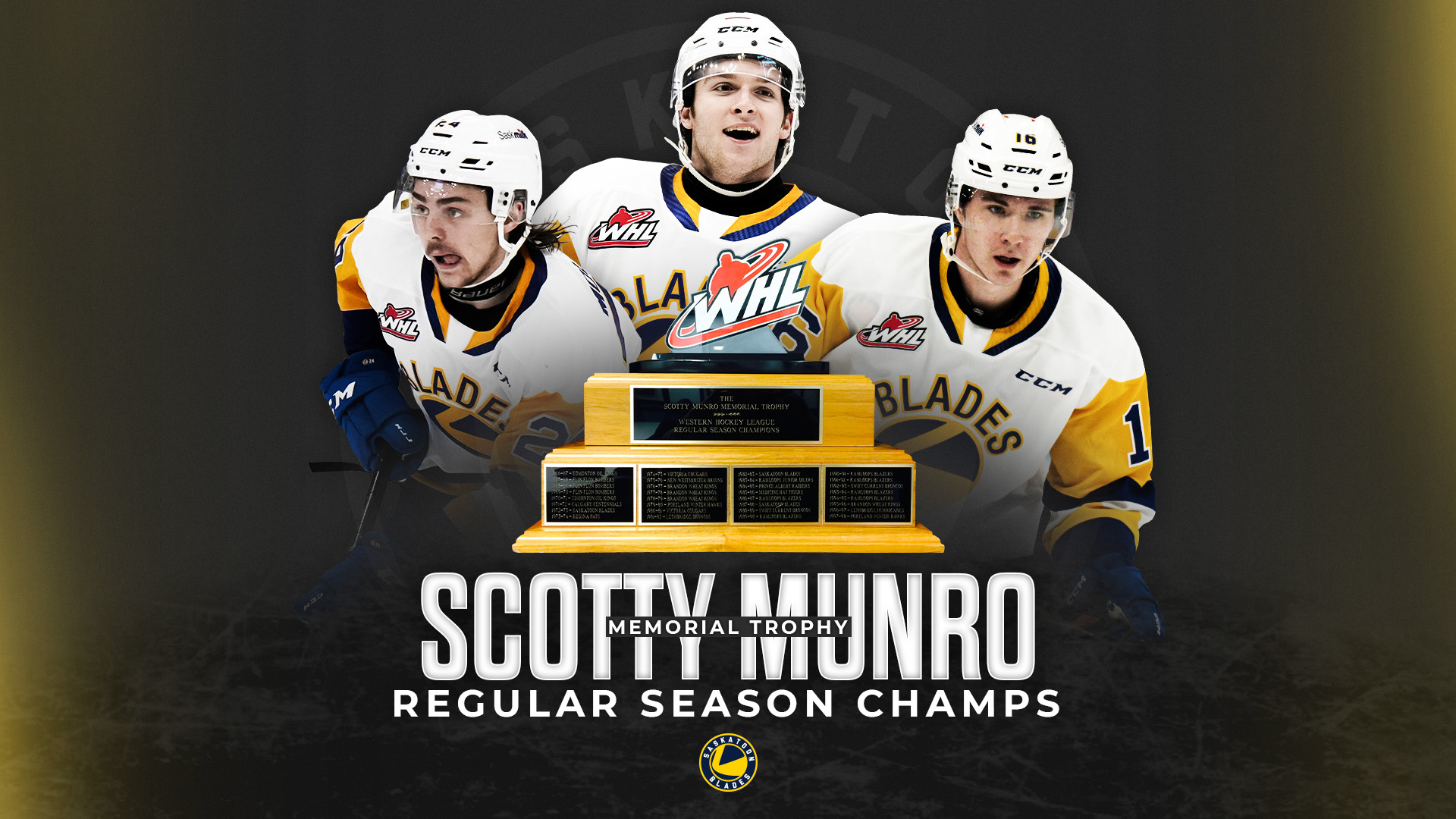 Blades capture fifth Scotty Munro Memorial Trophy as WHL Regular Season ...