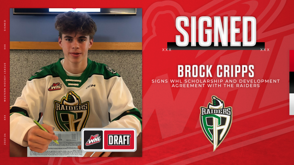 Raiders sign Cripps to WHL Scholarship and Development Agreement ...