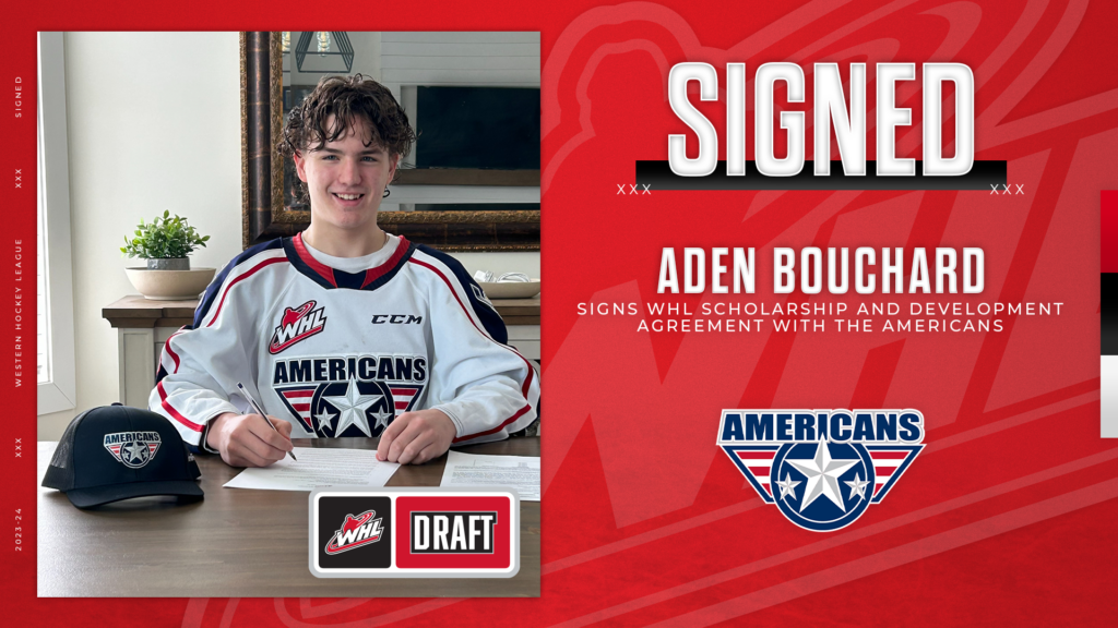 Americans sign Bouchard to WHL Scholarship and Development Agreement ...