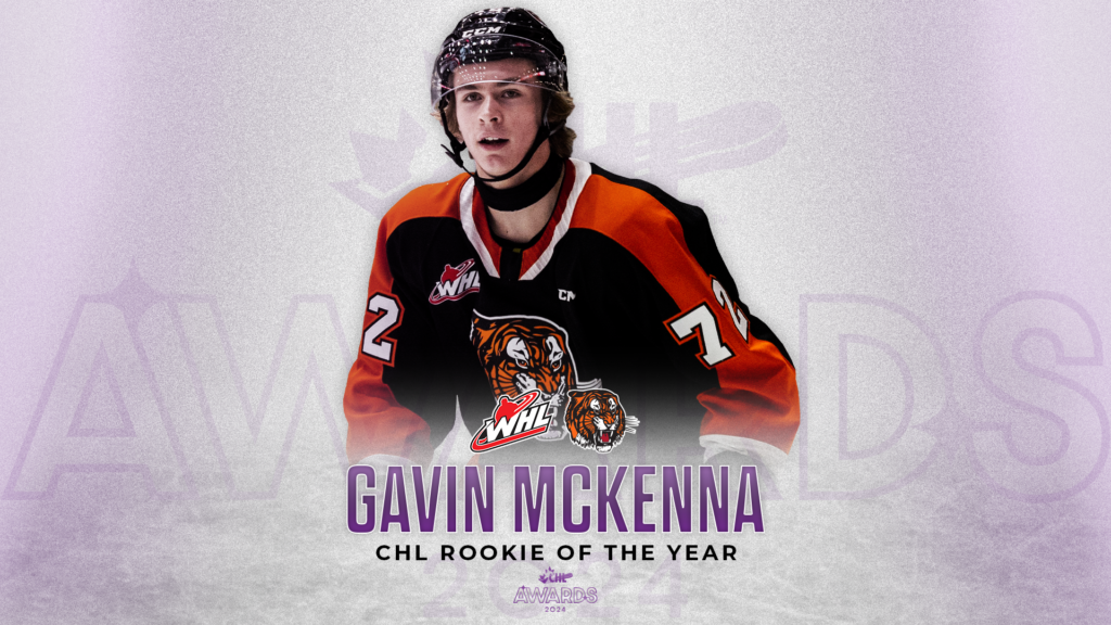 Tigers forward McKenna named CHL Rookie of the Year for 2023-24 ...