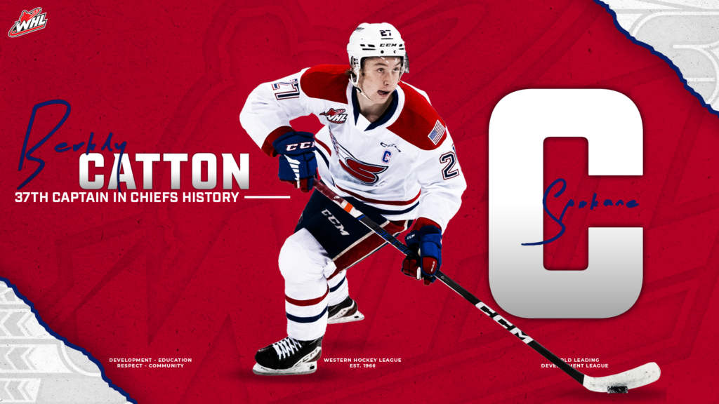 Spokane Chiefs name Berkly Catton captain for 2024-25 season - Western ...