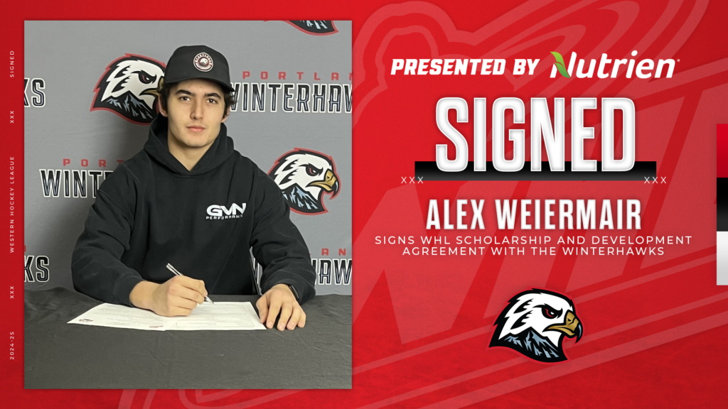 Winterhawks sign Alex Weiermair to Scholarship & Development Agreement ...