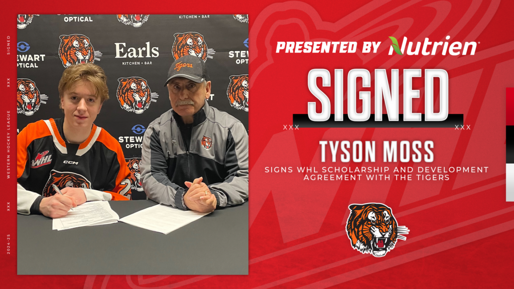 Tigers sign defenceman Tyson Moss to Scholarship and Development ...