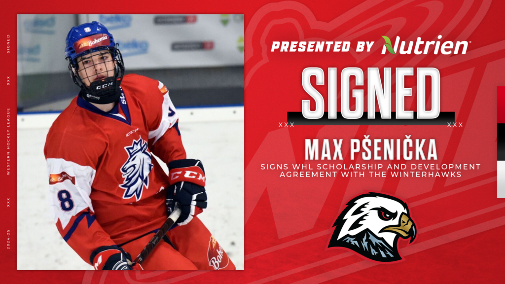 Max Pšenička Signs WHL Scholarship & Development Agreement with the Winterhawks - Western Hockey ...