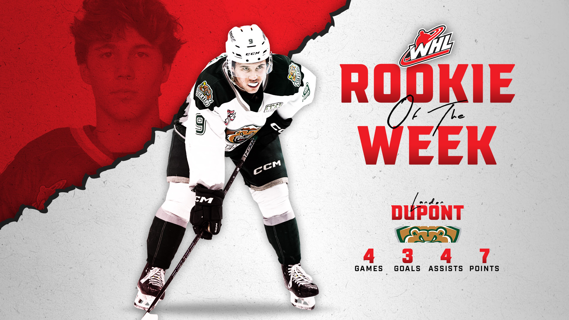 Exceptional status defenceman DuPont named WHL Rookie of the Week - Western Hockey League