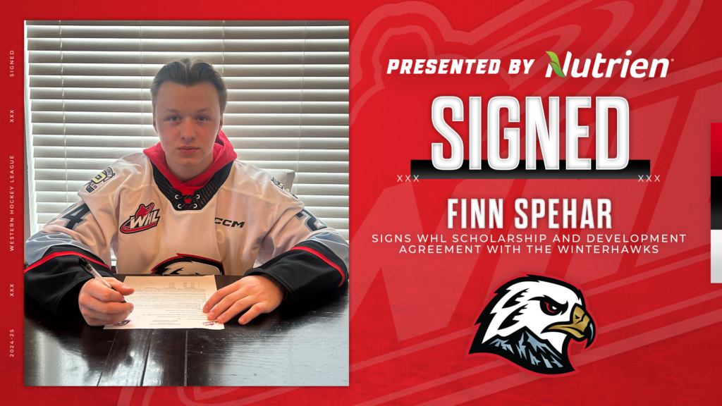 Finn Spehar signs WHL Scholarship & Development Agreement with ...
