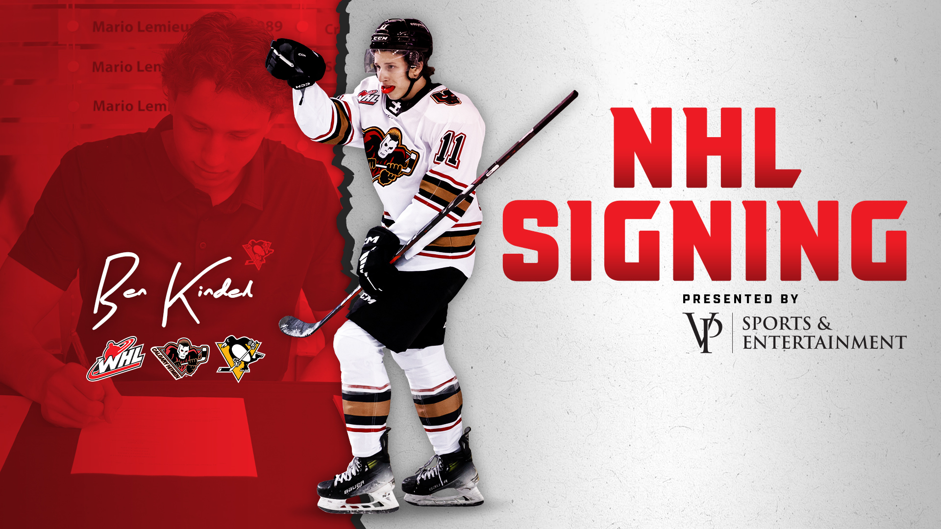 VP Sports & Entertainment presents: Hitmen alternate captain Kindel signs entry-level contract ...