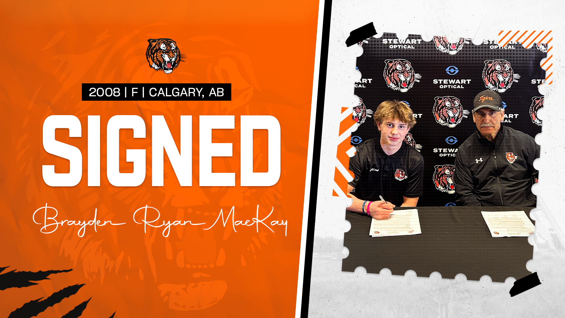 Tigers Sign Brayden Ryan-MacKay to WHL Scholarship & Development ...