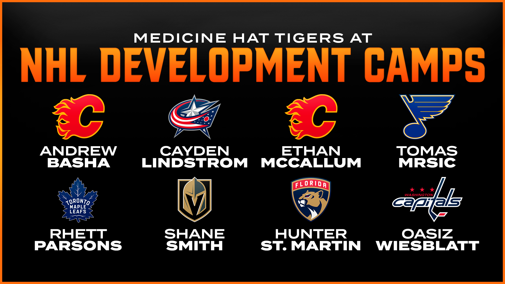 Eight Tigers Headed to NHL Development Camps - Medicine Hat Tigers