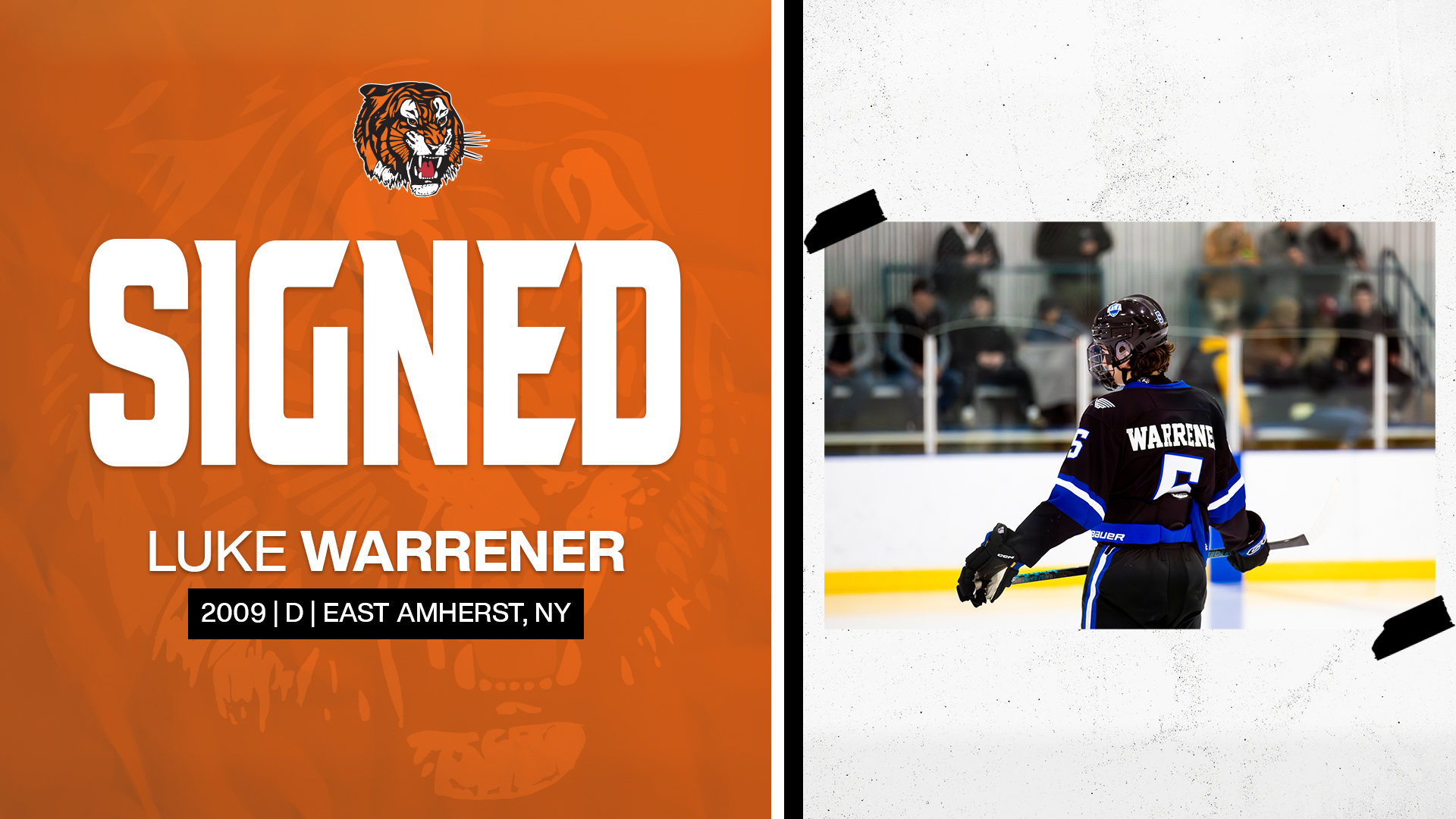 Tigers Sign Warrener To WHL Scholarship & Development Agreement ...