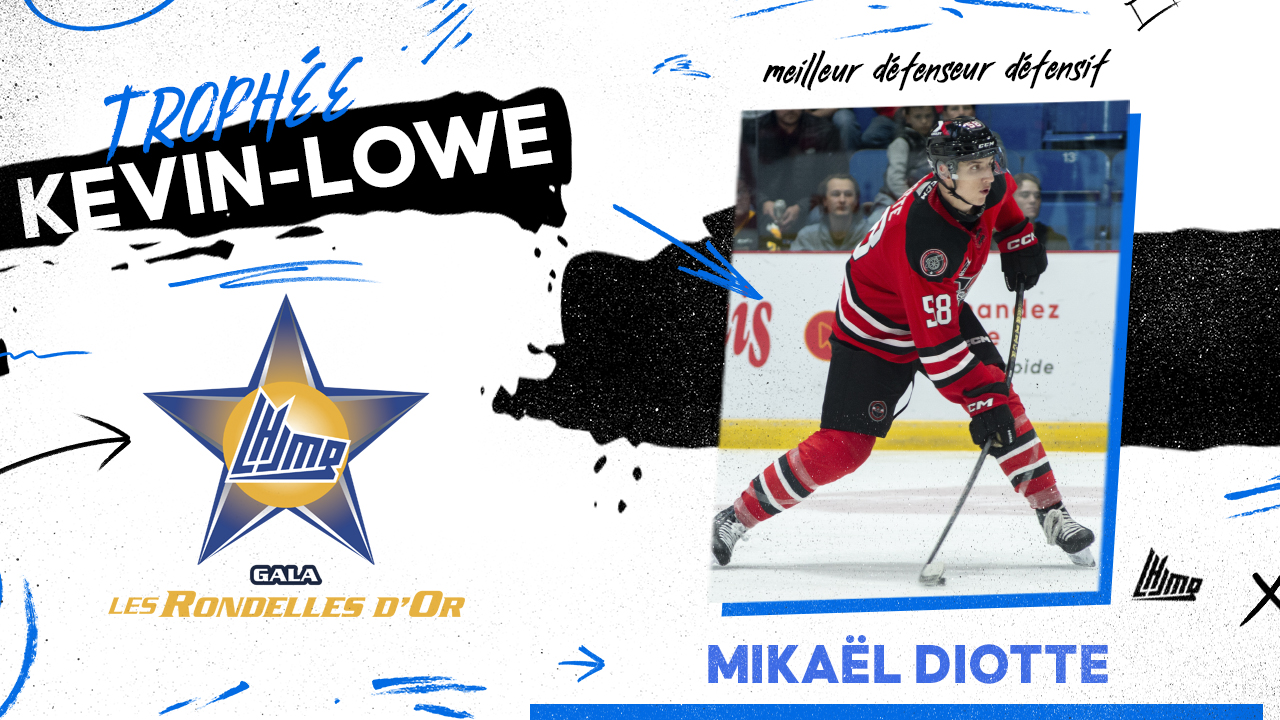 Mikaël Diotte remporte le Trophée Kevin-Lowe - Les Voltigeurs de Drummondville