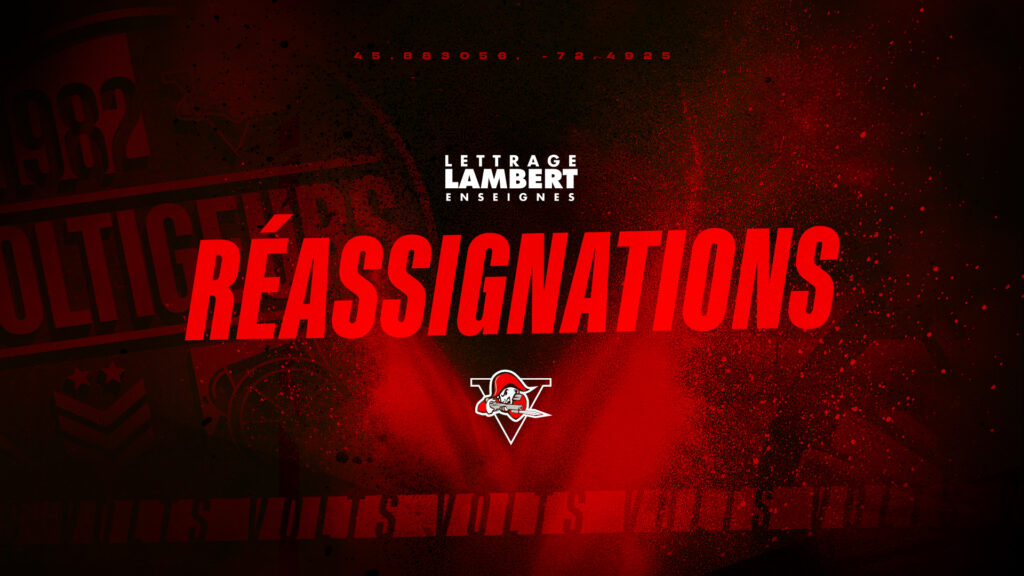 Réassignations | 16 août 2025 - Les Voltigeurs de Drummondville