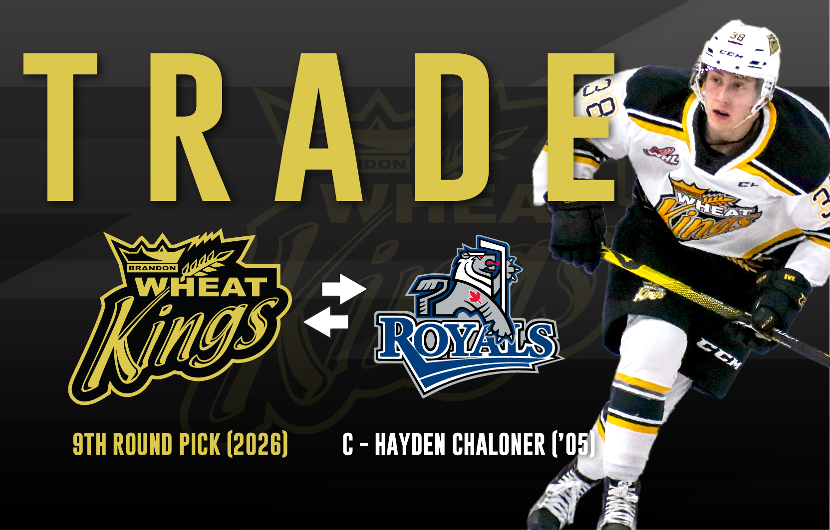 Wheat Kings Acquire Pick For Chaloner - Brandon Wheat Kings