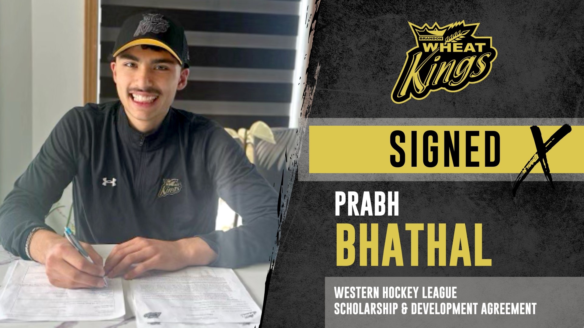 Second Round Pick Bhathal Signs With Wheat Kings - Brandon Wheat Kings