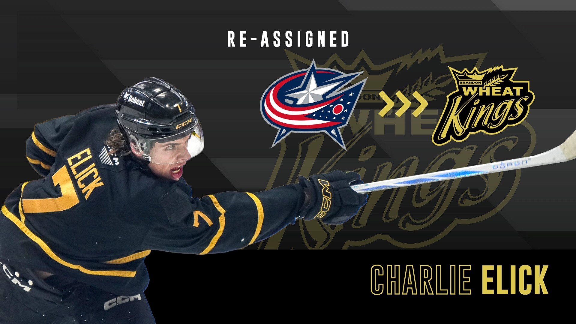 Columbus Blue Jackets re-assign Charlie Elick to Wheat Kings - Brandon ...