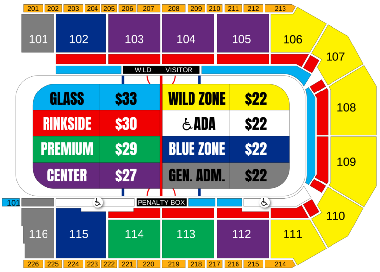 Seating Chart - Wenatchee Wild