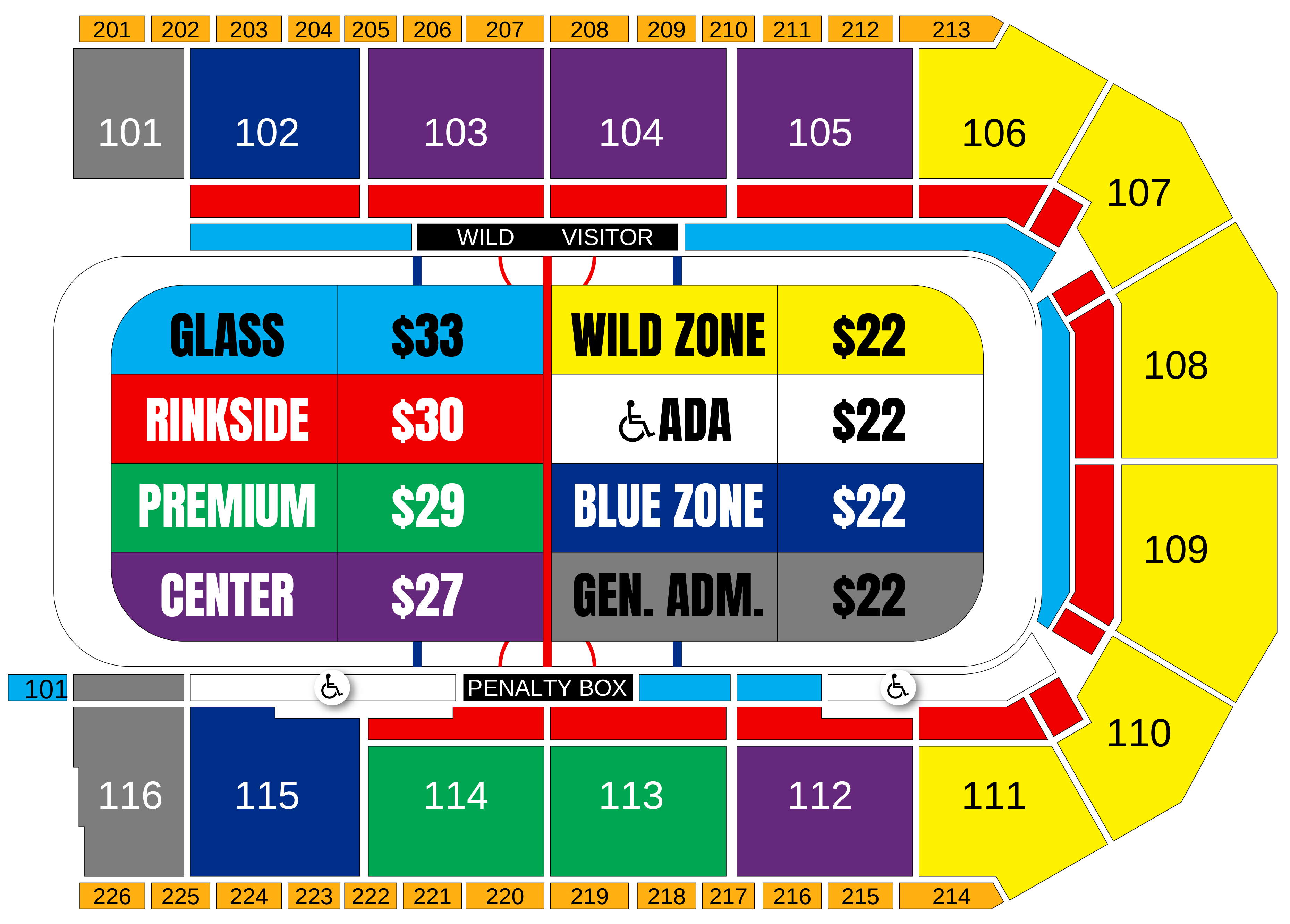 Seating Chart - Wenatchee Wild