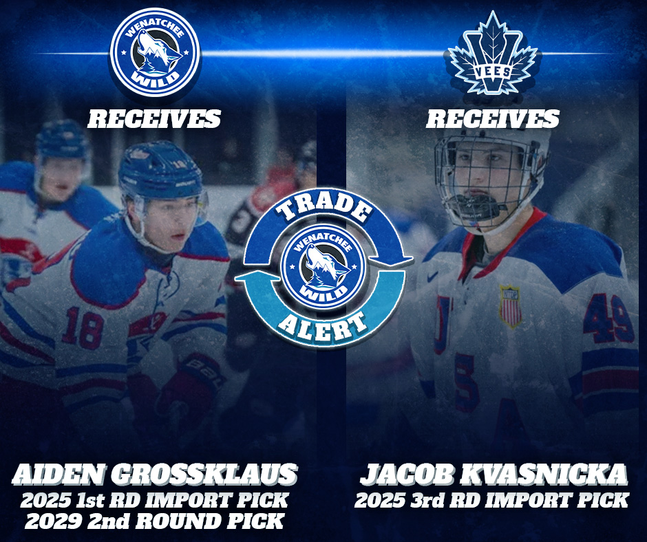 Wenatchee Wild Announce Trade with Penticton Vees - Wenatchee Wild