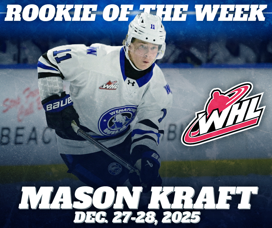 Mason Kraft Earns WHL’s Sandman Rookie of the Week Honors! - BVM Sports
