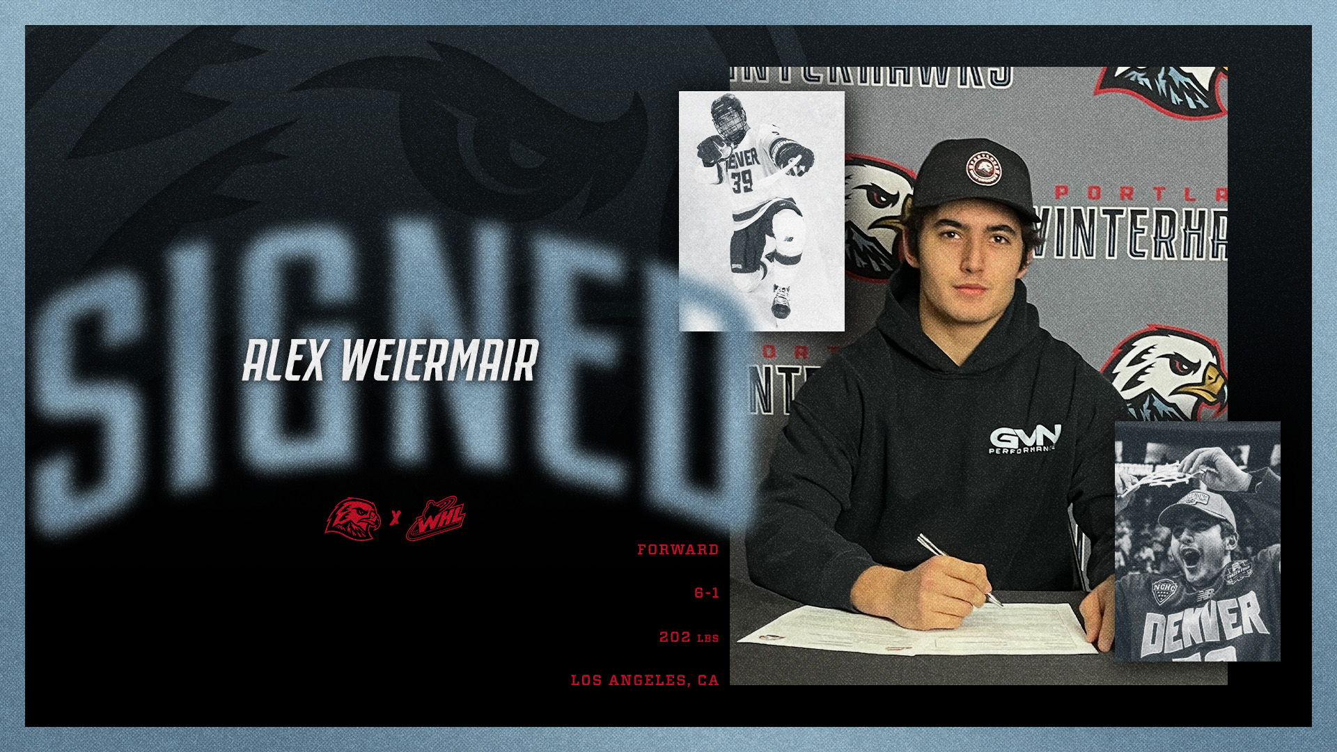 Alex Weiermair signs WHL Scholarship & Development Agreement with ...