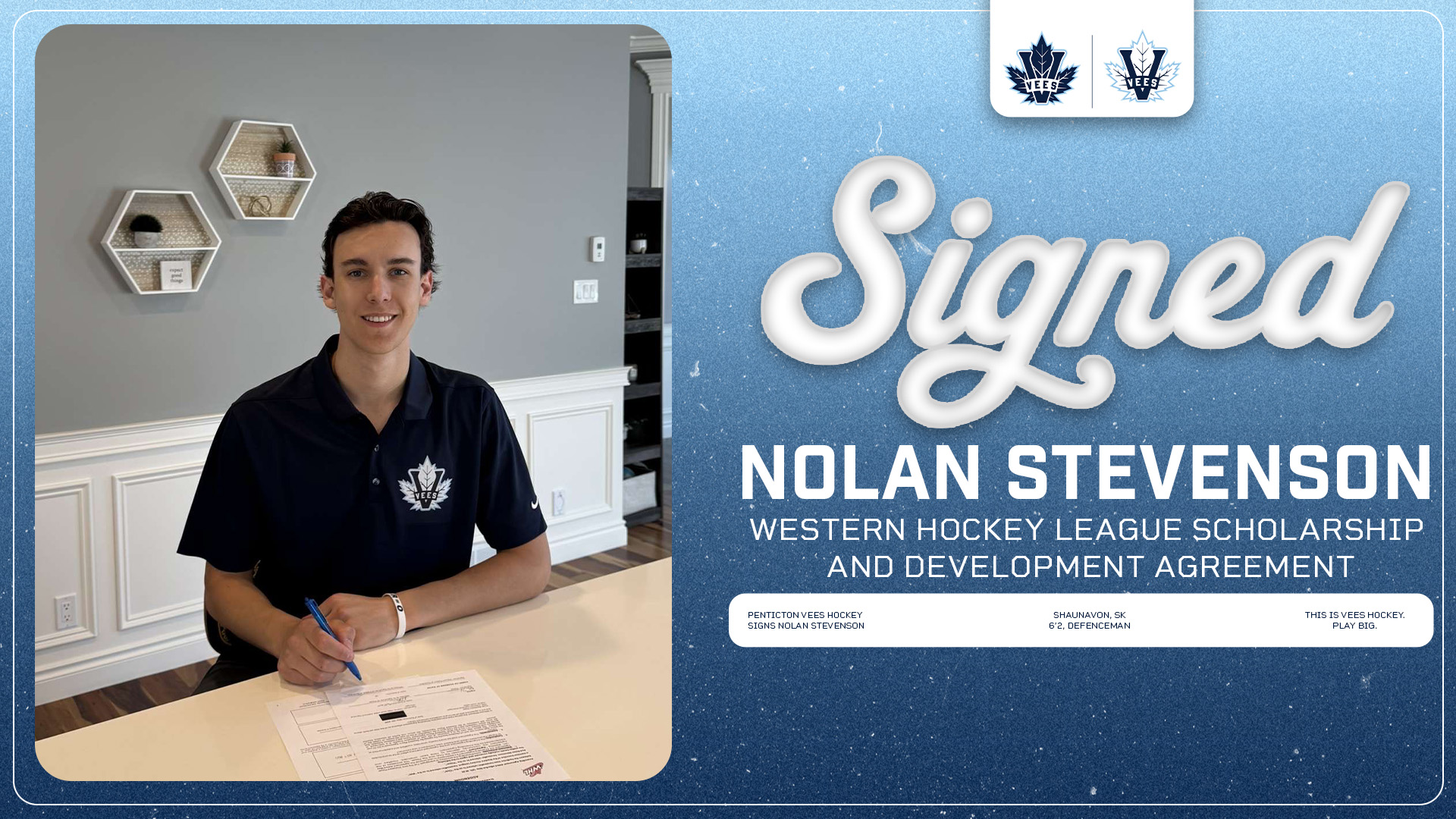 Vees sign defenceman Nolan Stevenson – Penticton Vees