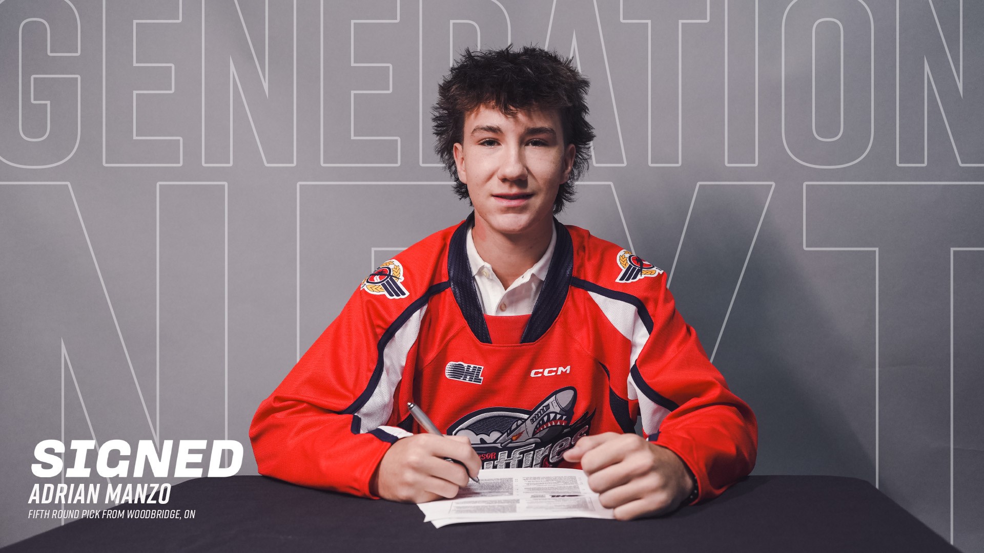 Spitfires Sign 5th Round Pick Adrian Manzo to an OHL Standard Player ...
