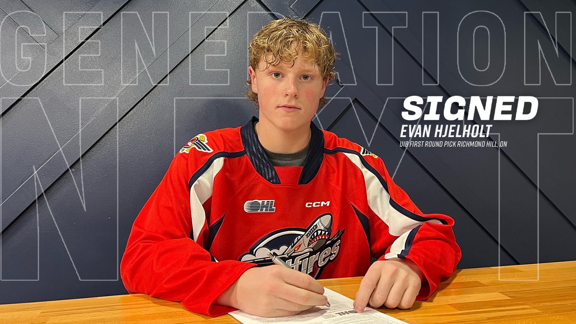 Spitfires Sign 2023 U-18 1st Round Pick Evan Hjelholt to an OHL Standard Player Agreement ...