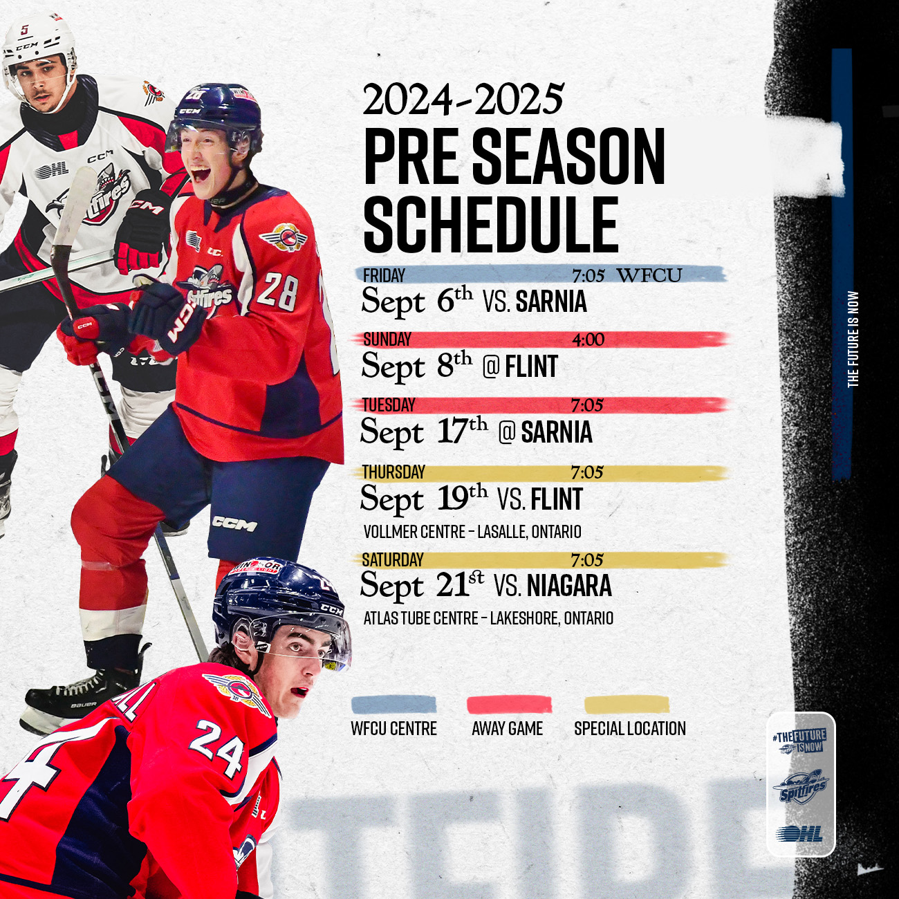 Windsor Spitfires Announce Preseason Schedule - Windsor Spitfires