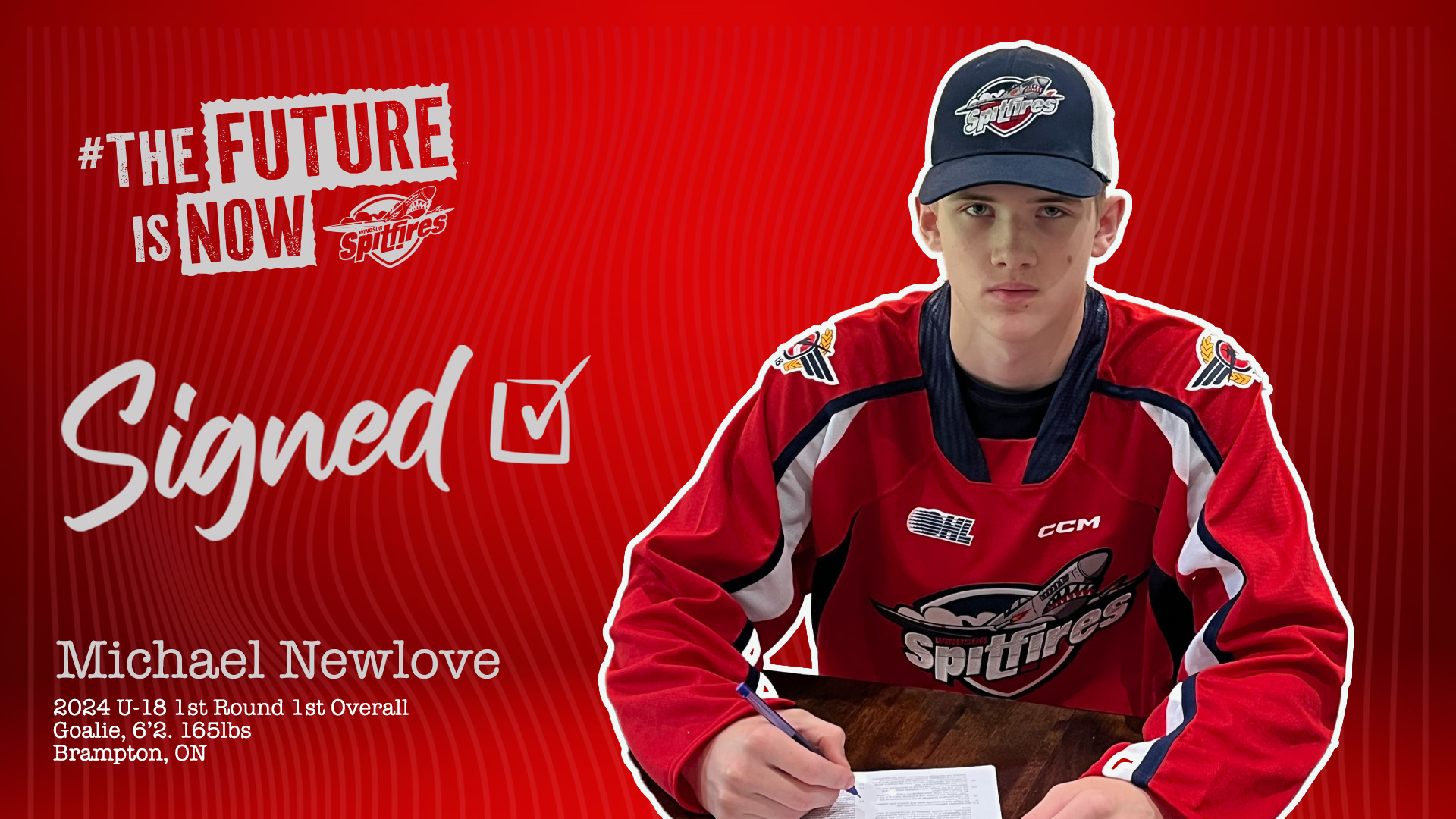 Spitfires Sign 2024 U-18 First Round Pick Michael Newlove to an OHL Scholarship and Development ...