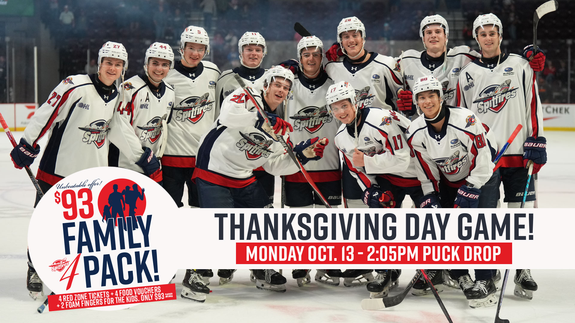 Windsor Spitfires Single Game Tickets | Go Spits Go! 💙