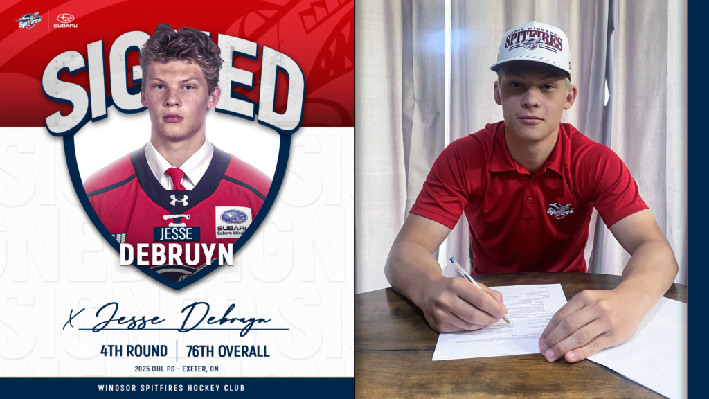 Spitfires Secure 2025 Pick Jesse Debruyn with OHL Scholarship - BVM Sports