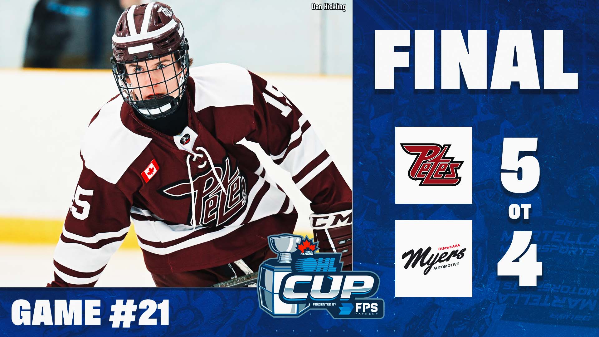 Souter completes hat-trick in overtime for 3-0 Petes - OHL Cup